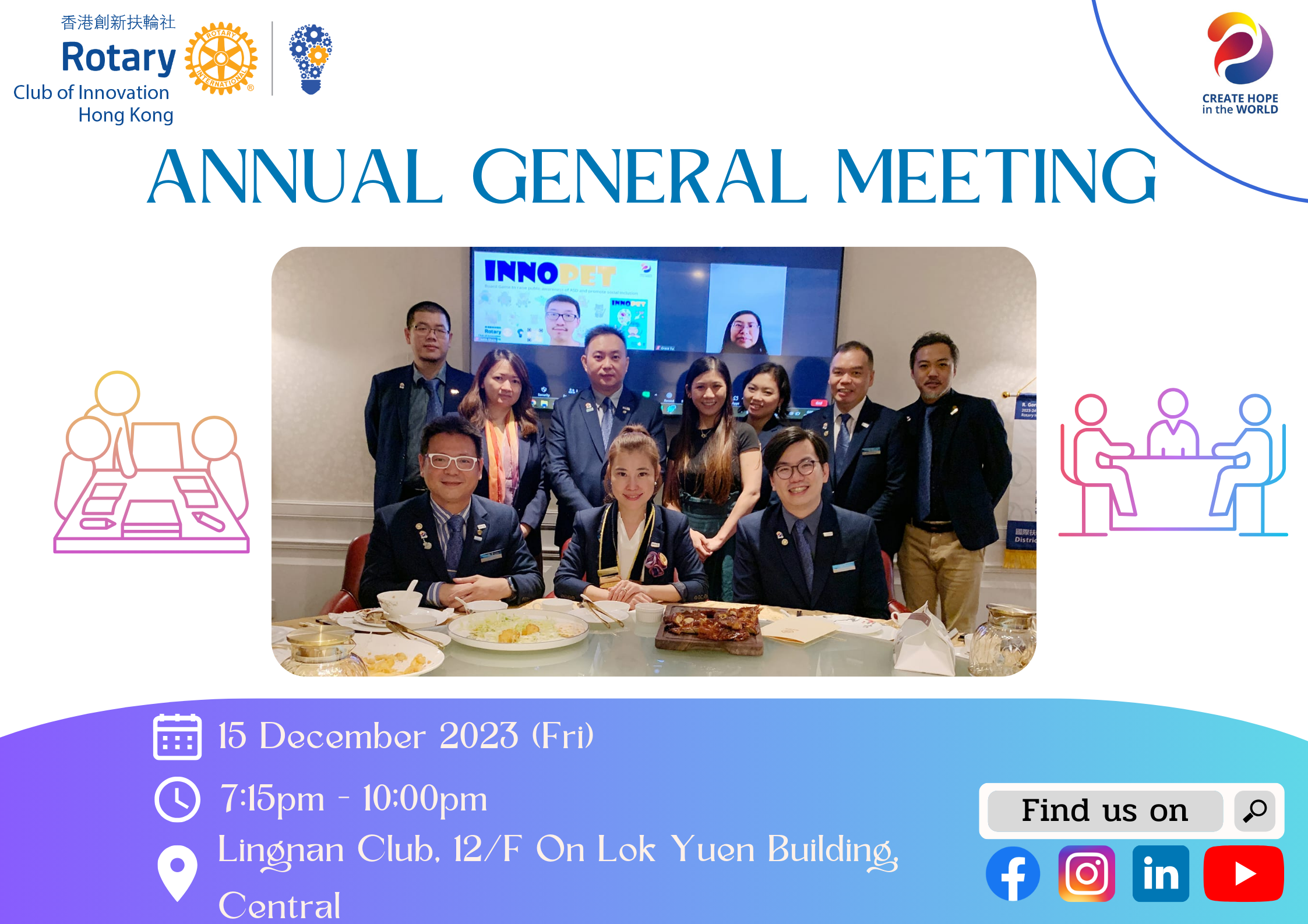 20231215 165th Regular Meeting (AGM) | Rotary Club of Innovation Hong Kong